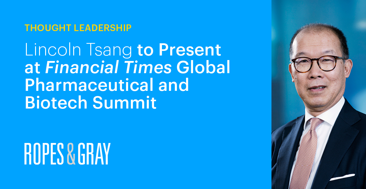 Lincoln Tsang to Present at Financial Times Global Pharmaceutical and ...